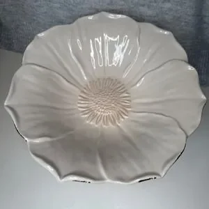 Pottery Barn | Dining | Pottery Barn Ceramic Flower Pedestal Bowl ...